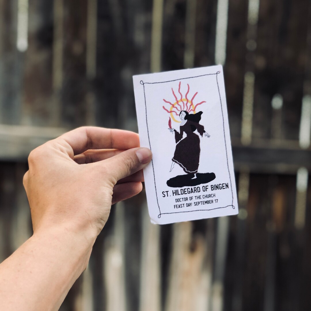 St. Hildegard of Bingen Printable Saint Card, Digital Holy Card ...