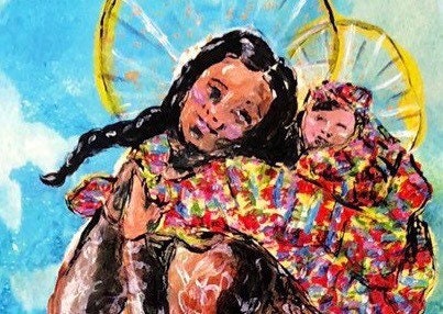 Mary Mother of Christ Catholic Art Print Virgin Mary and | Etsy