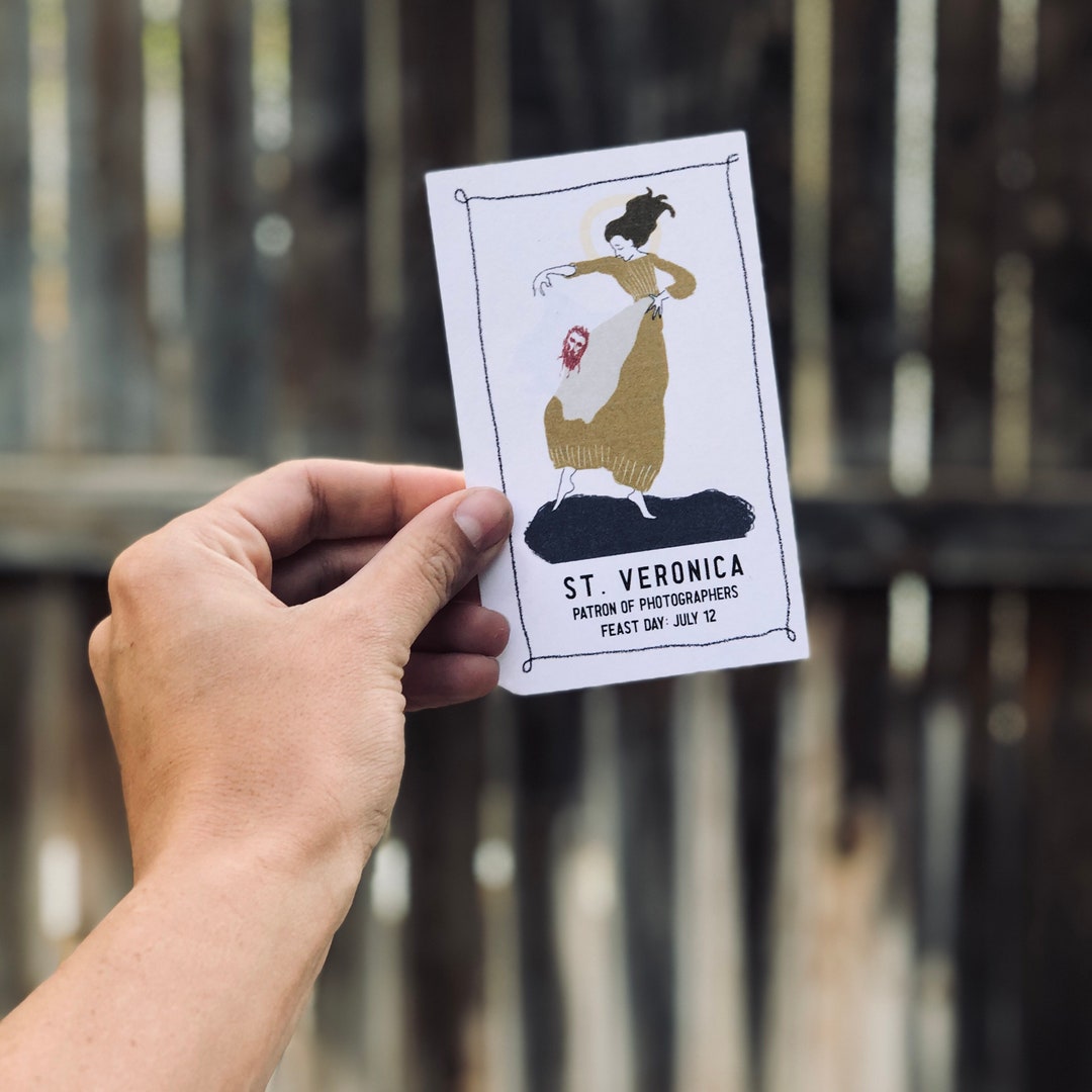 St. Veronica Printable Saint Card Digital Holy Card Catholic - Etsy