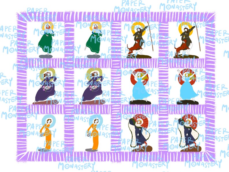 Catholic Saint Matching Game Printable Saint Memory Game | Etsy