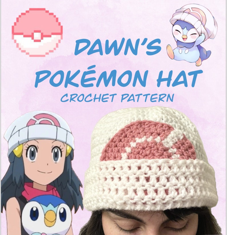 Dawn’s Pokemon Hat *CROCHET PATTERN ONLY* - Etsy