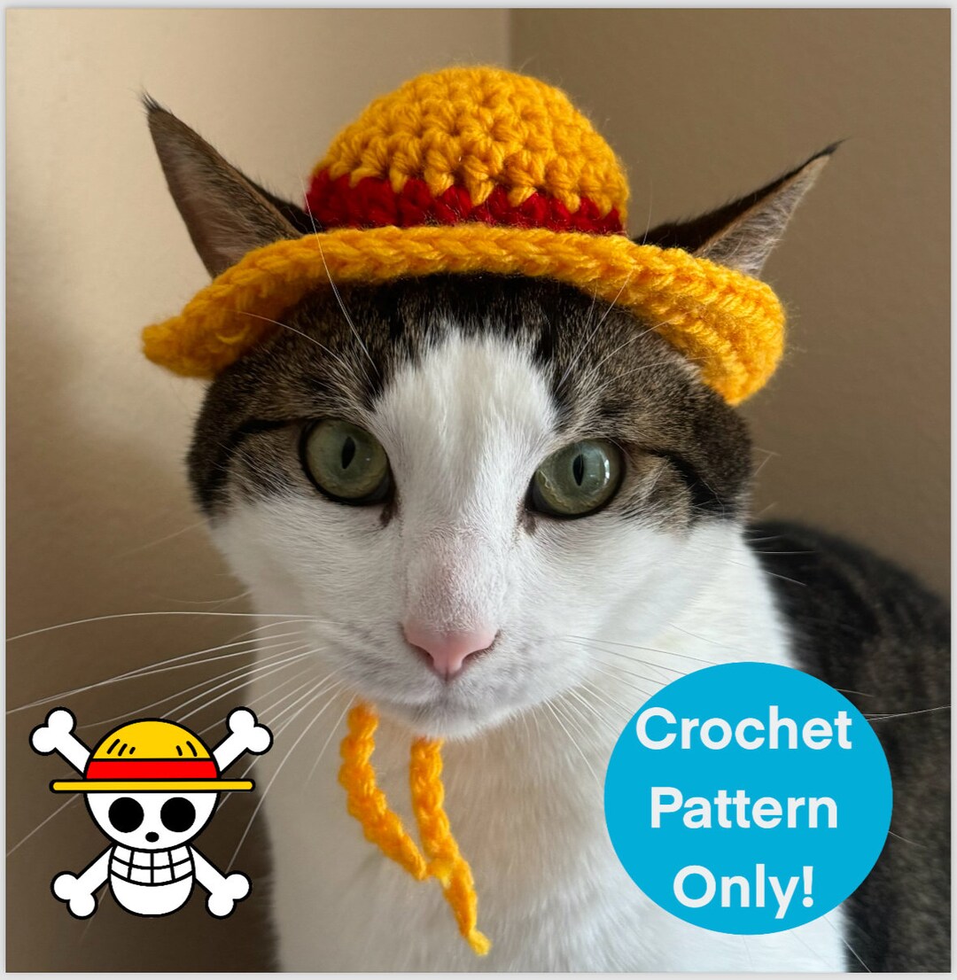 Crochet Cat Straw Hat Luffy *PATTERN ONLY* - Etsy