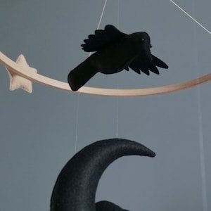 Gothic Nursery Mobile Baby Witch Raven Mobile for Baby - Etsy