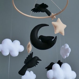 Gothic Nursery Mobile Baby Witch Raven Mobile for Baby - Etsy