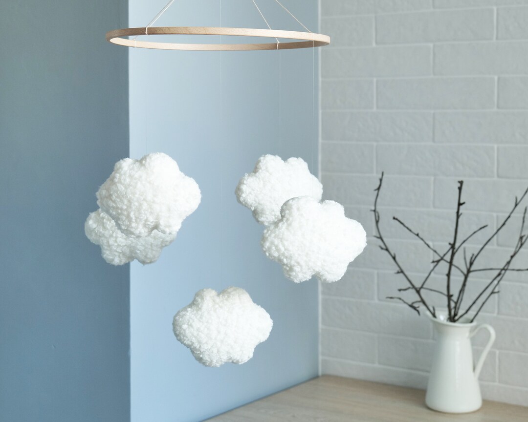 Baby Mobile Cloud Nursery Decor Boucle Mobile Baby Imaginative Mobile ...