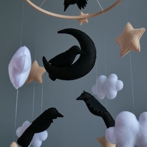 Gothic Nursery Mobile Baby Witch Raven Mobile for Baby - Etsy