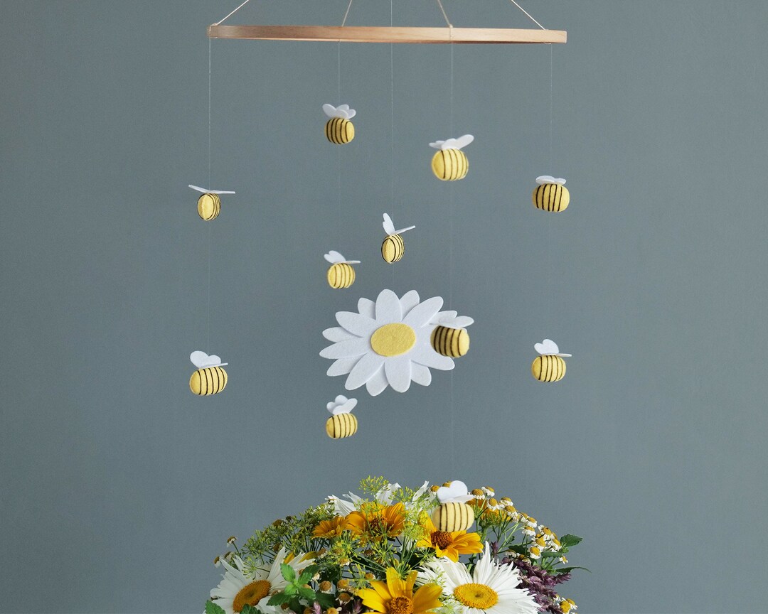 Baby Mobile Bee Nursery Decor Winnie the Pooh Mobile Baby Garden ...