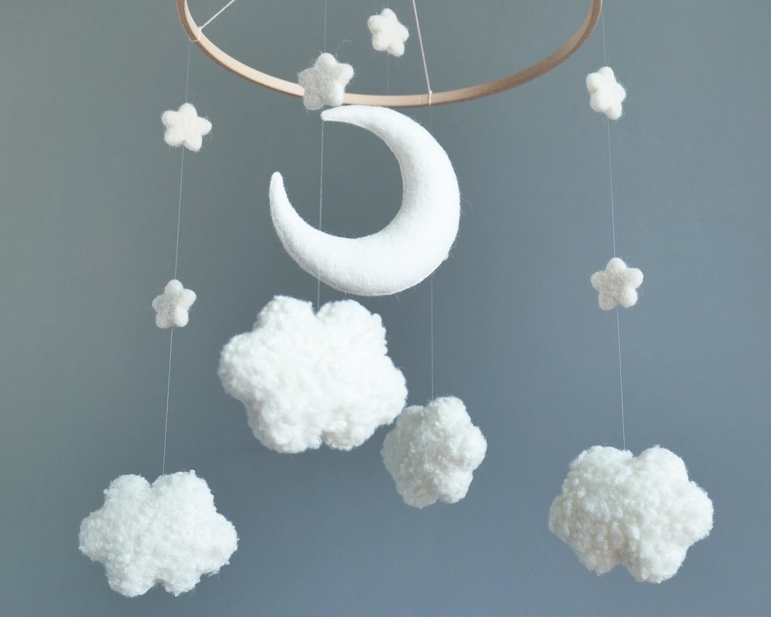 Moon and Stars Nursery Mobile Baby Neutral Under the Stars Nursery ...
