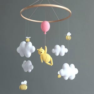 Winnie the Pooh Nursery Mobile Baby Imaginative Mobiles Bee Nursery ...