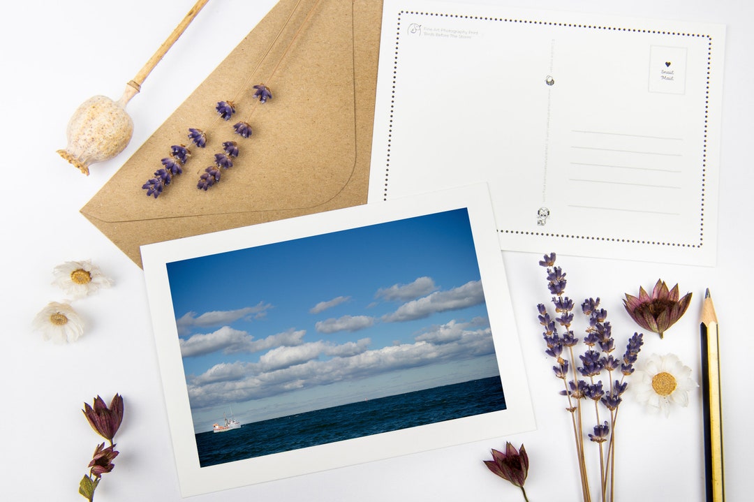 Postcard Set "traveling to Unknown Land" With Recycled Envelopes ...