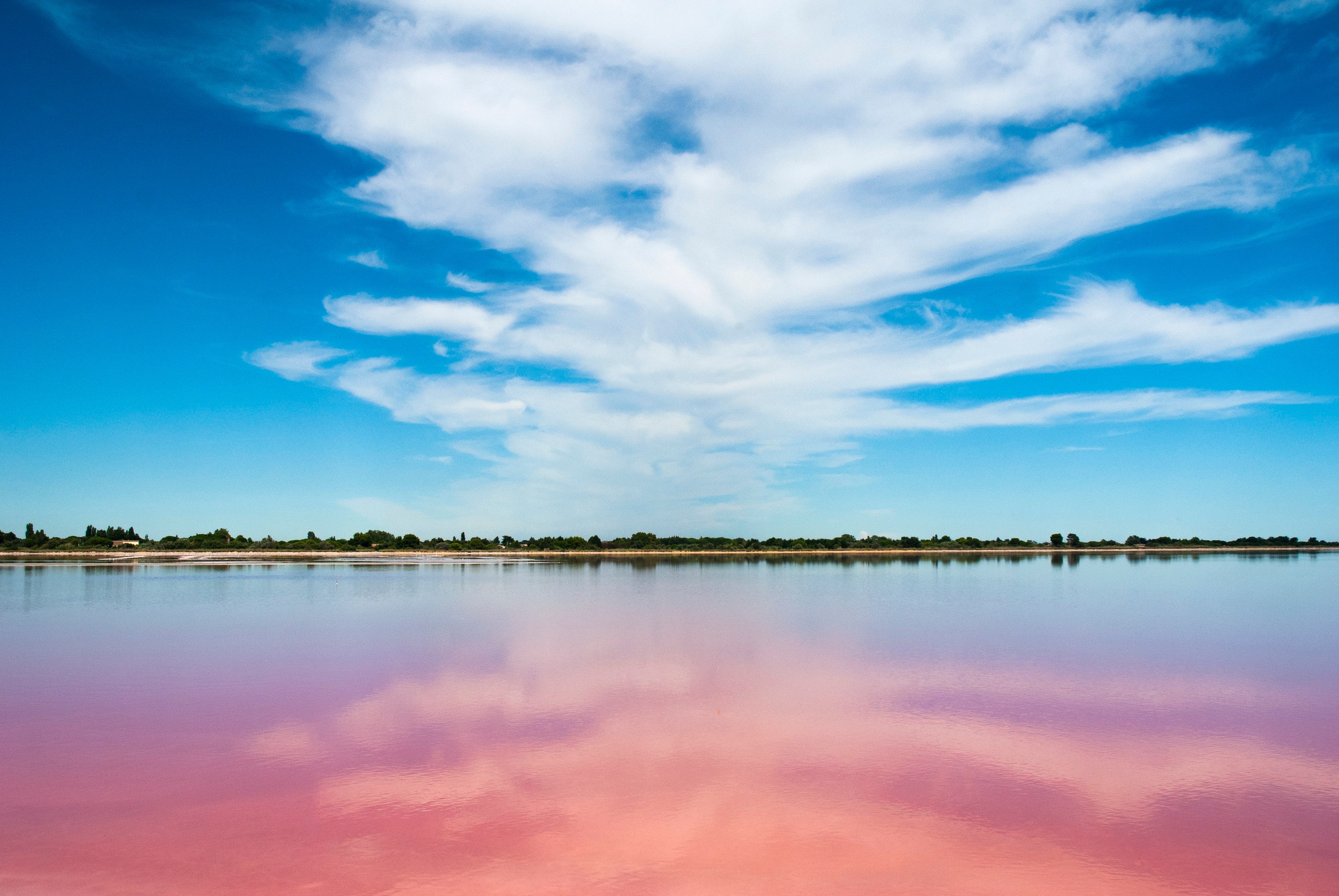 Landscape Photography Print pink Lake // Vibrant | Etsy