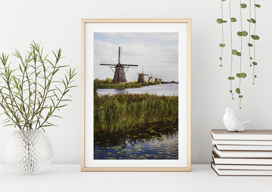 Netherlands Windmills Photography Print: Romantic Netherlands Travel ...
