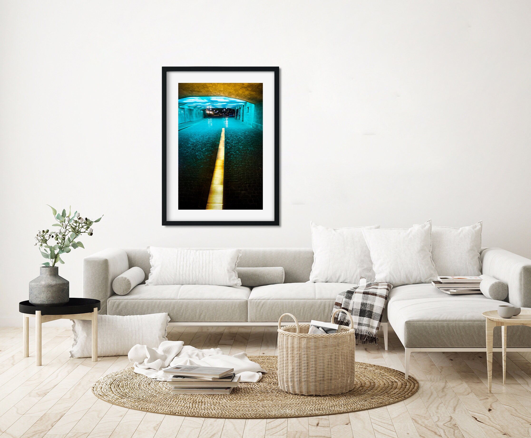 Abstract Photography Print Turquoise Tunnel // | Etsy