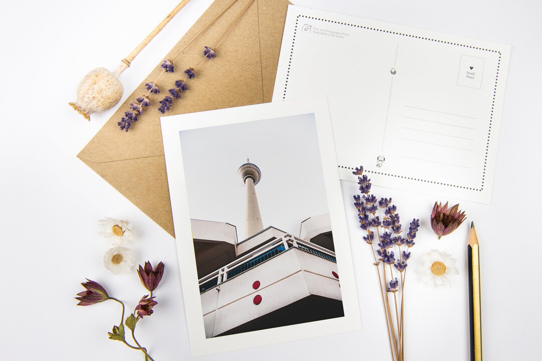 Postcard Set "fernsehturm Berlin" With Recycled Envelopes ...