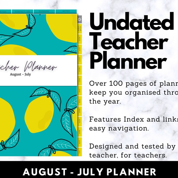 Teacher Planner - Etsy