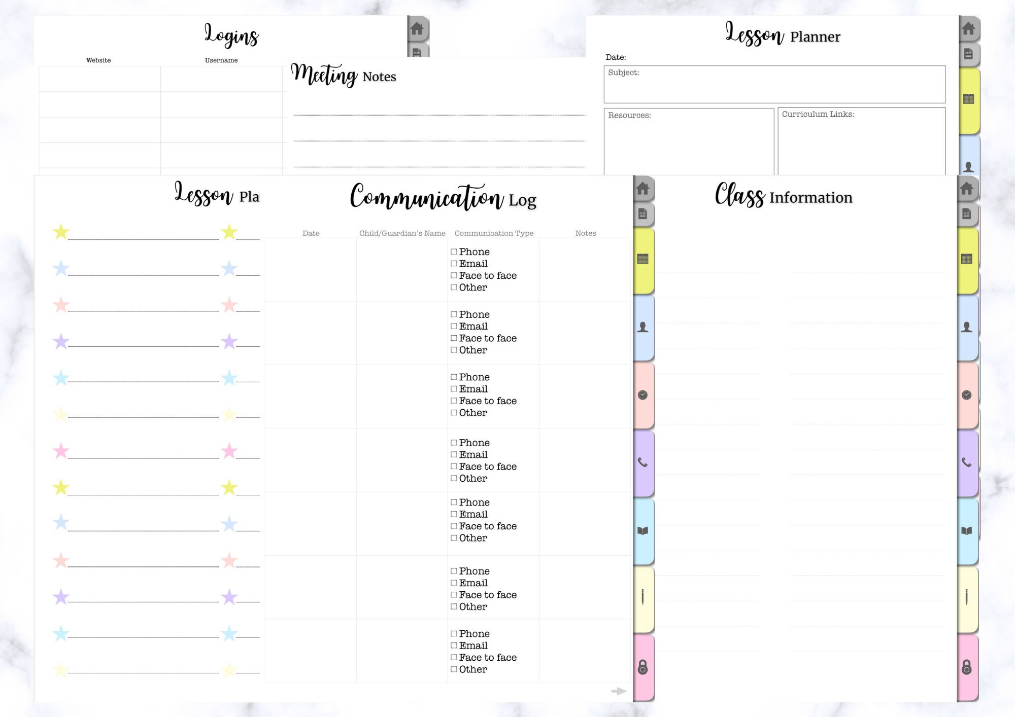 Undated Digital Teacher Planner August July for Goodnotes on iPad - Etsy