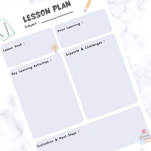 Lesson Plan Templates Printable & Digital - Etsy