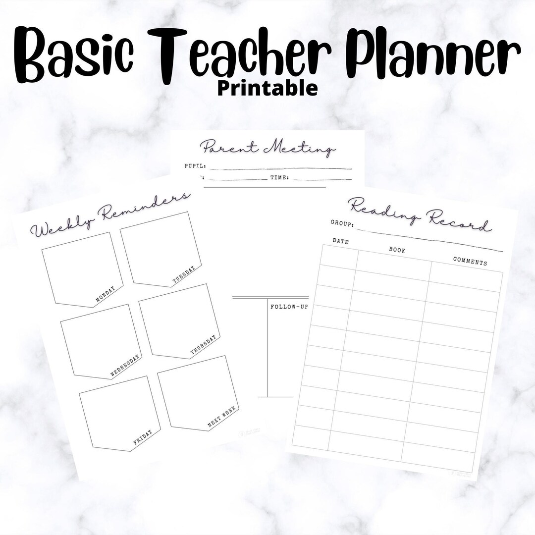 Printable Teacher Planner Etsy Printable Teacher Planner Etsy