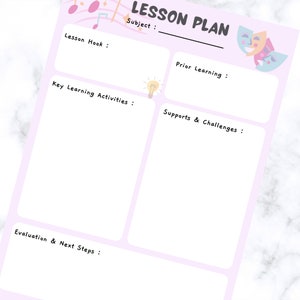 Lesson Plan Templates Printable & Digital - Etsy