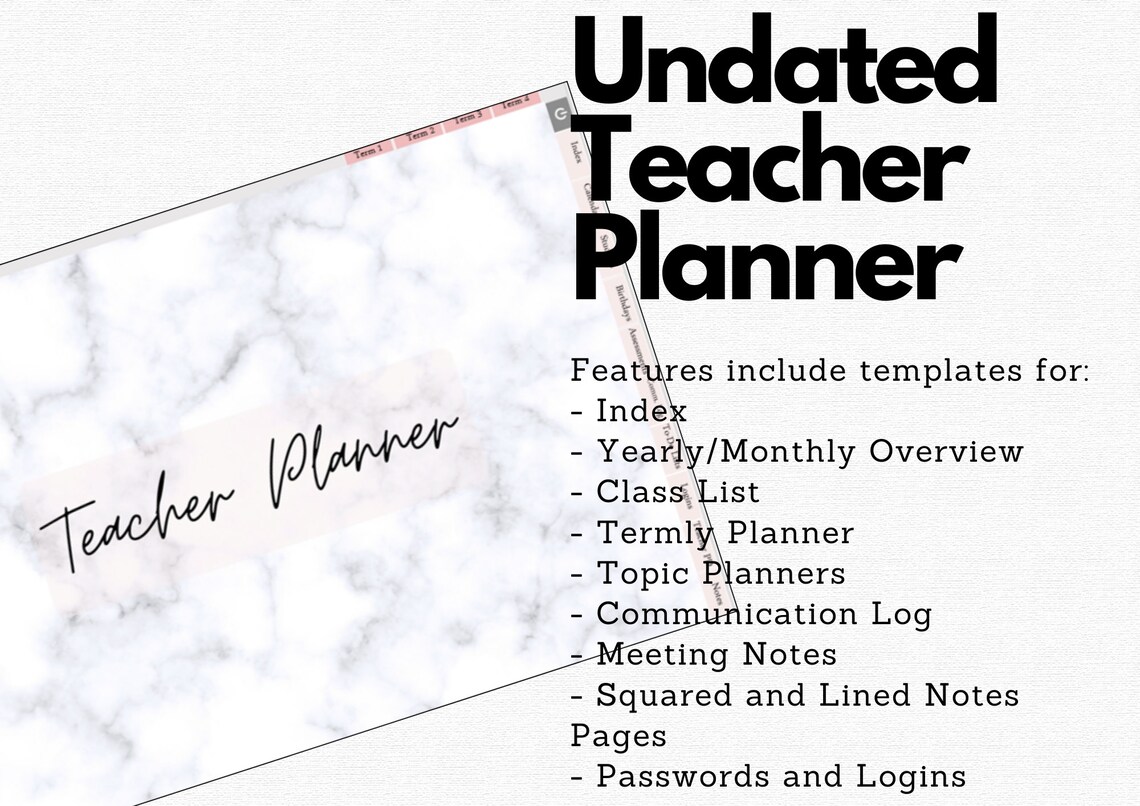 Undated Digital Teacher Planner August July for Goodnotes on - Etsy