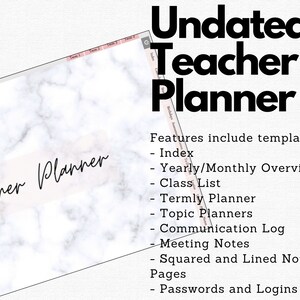 Undated Digital Teacher Planner August July for Goodnotes on iPad ...