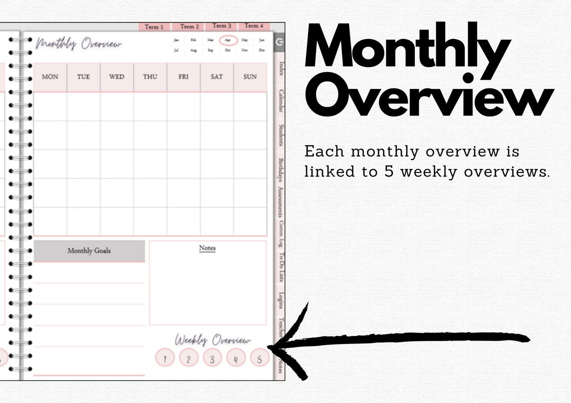 Undated Digital Teacher Planner August July for Goodnotes on - Etsy