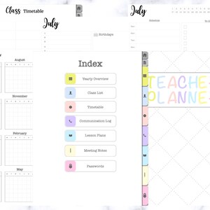 Undated Digital Teacher Planner August July for Goodnotes on iPad - Etsy
