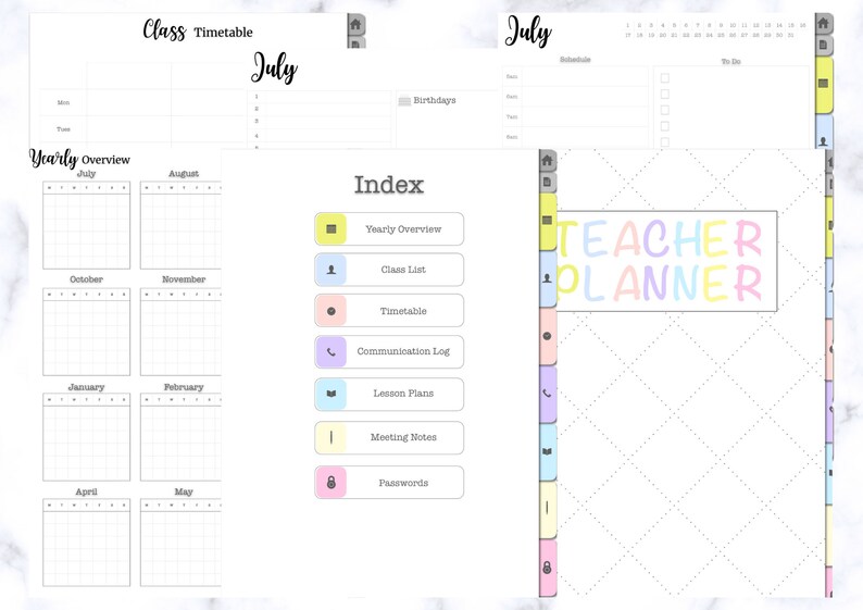 Undated Digital Teacher Planner August July for Goodnotes on iPad - Etsy