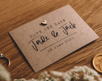 Rustic Wedding Save the Date - Calendar Style, Heart, Tag Save the Date ...