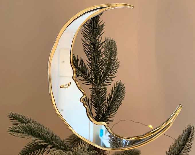 Crescent Moon Christmas Tree Topper - Etsy