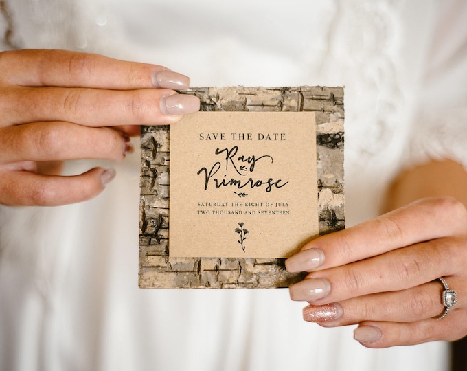 Sample, Save the Date, Rustic Save the Date, Rustic Invitation, Wood ...
