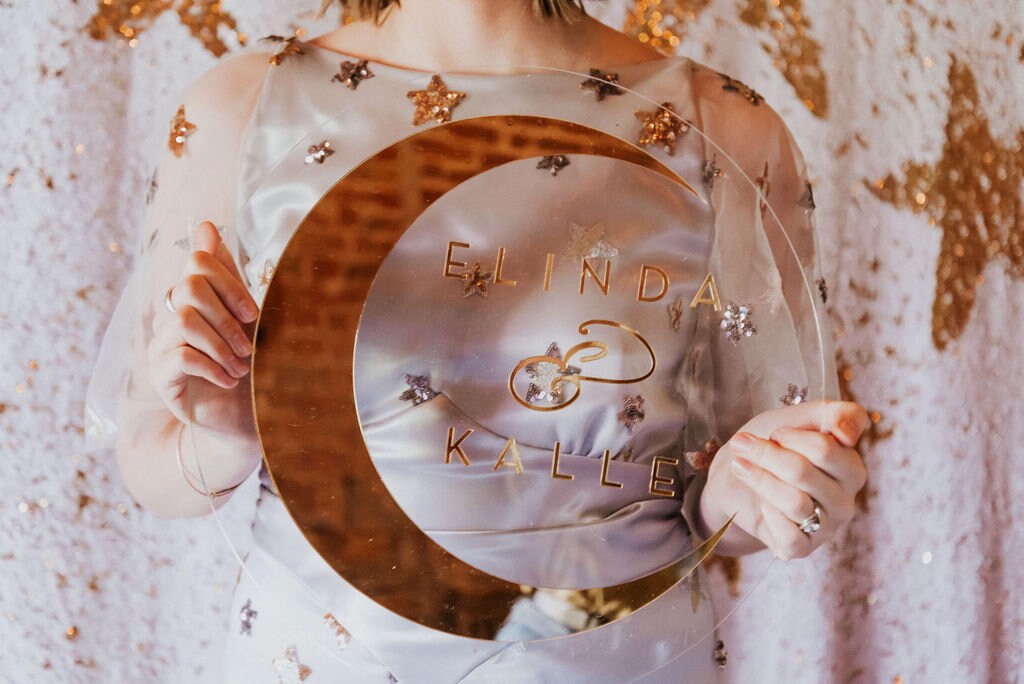 Crescent Moon Wedding Sign | Etsy