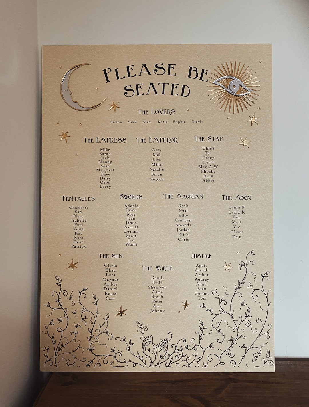 Whimsical Moon Wedding Seating Plan - Etsy