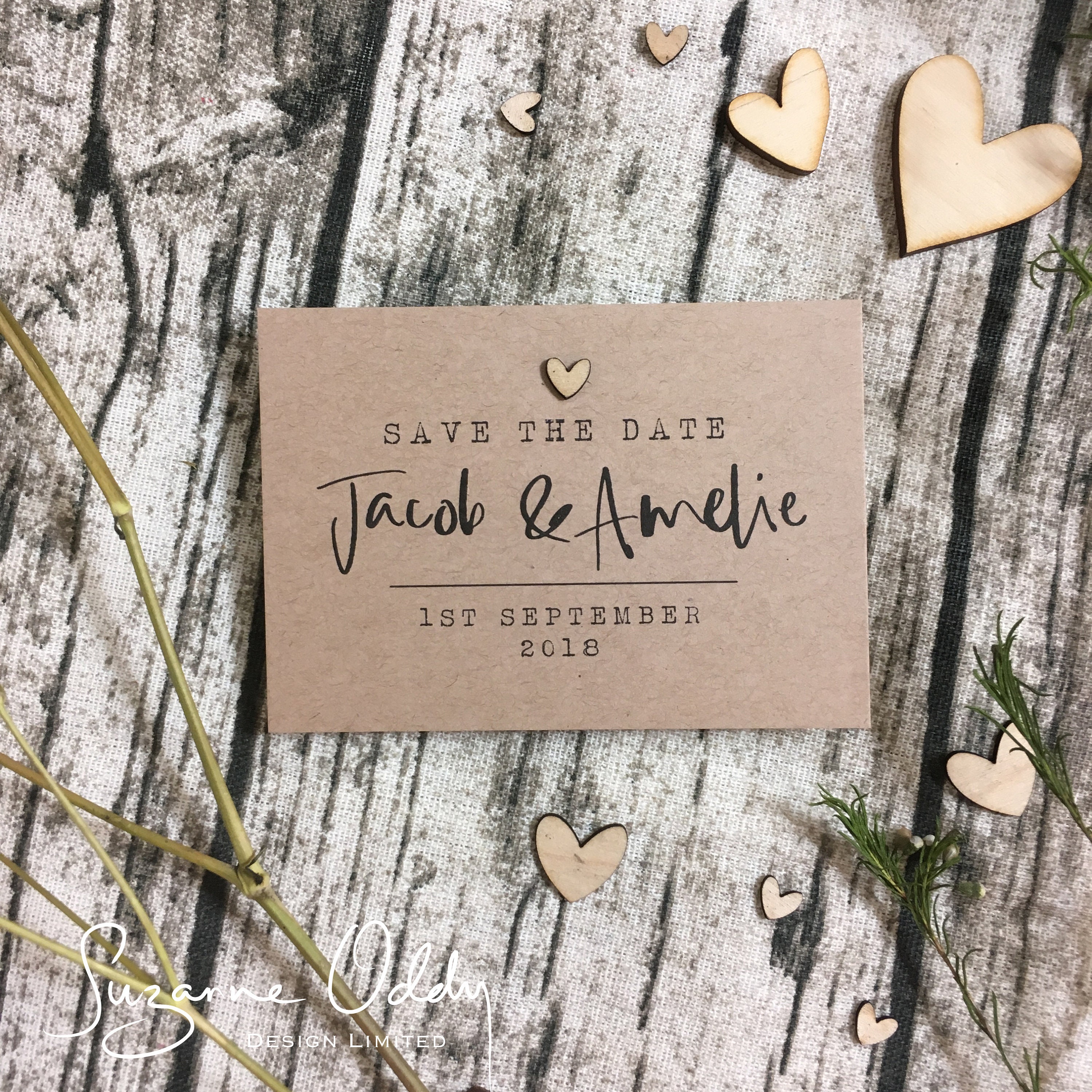 Rustic Wedding Invitation Save the Date Rustic Wedding Save | Etsy