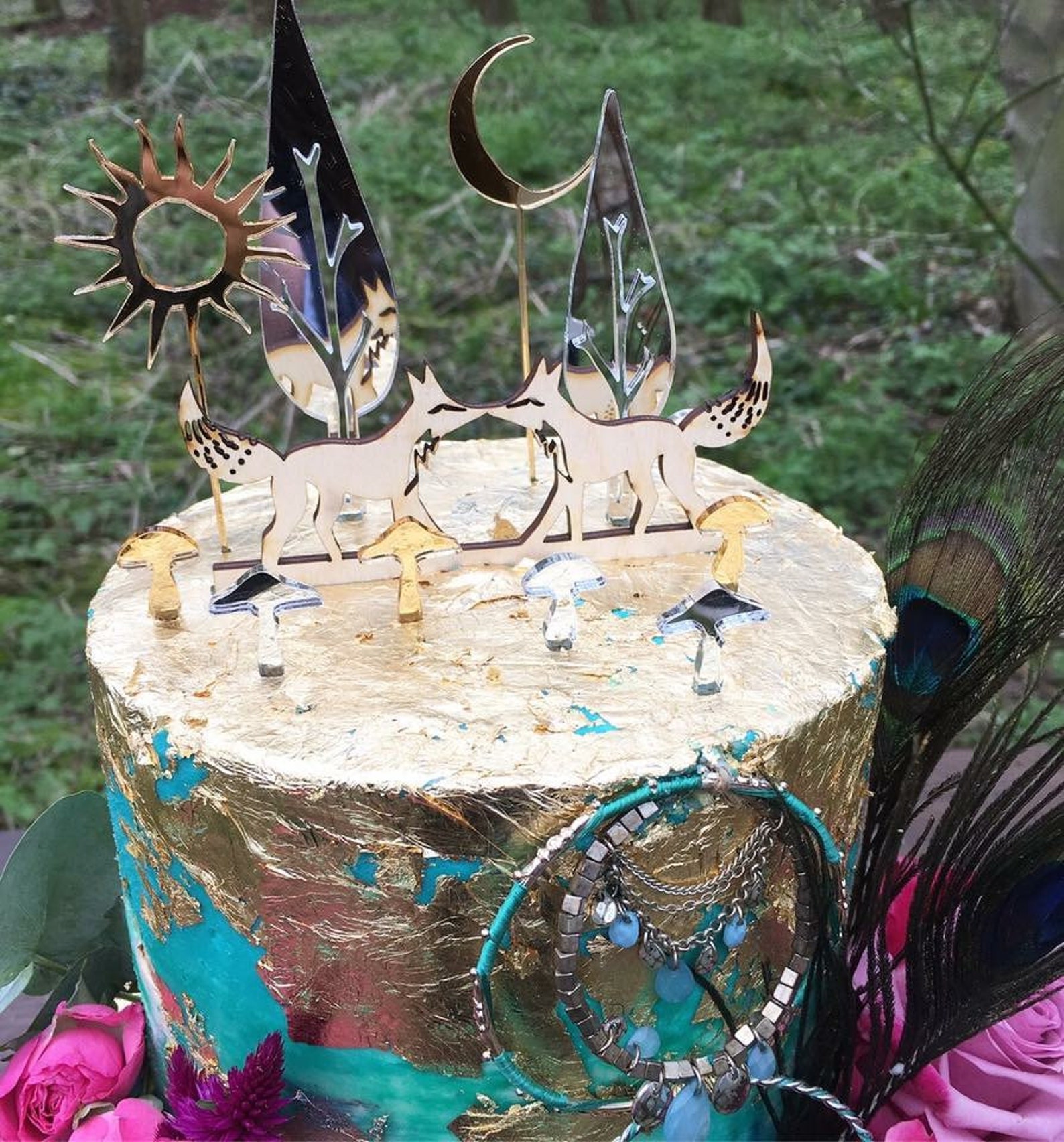 Fox Cake Topper Moon Cake Topper Sun Cake Topper Mushroom | Etsy