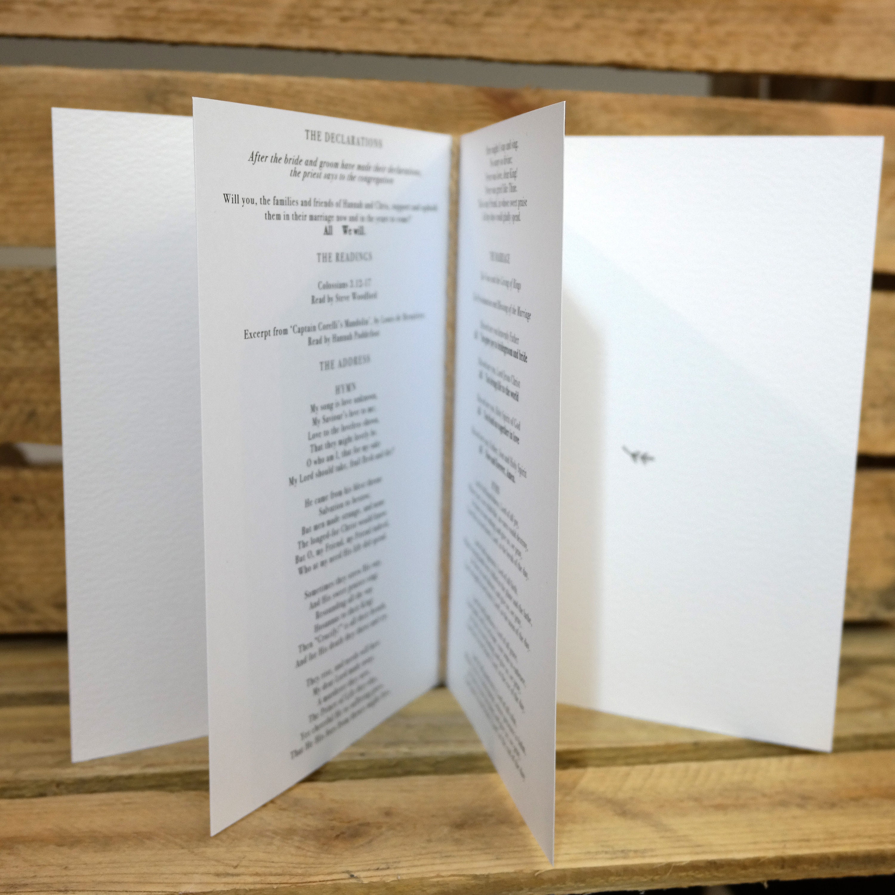 Wedding Order of Service Booklet - Etsy UK