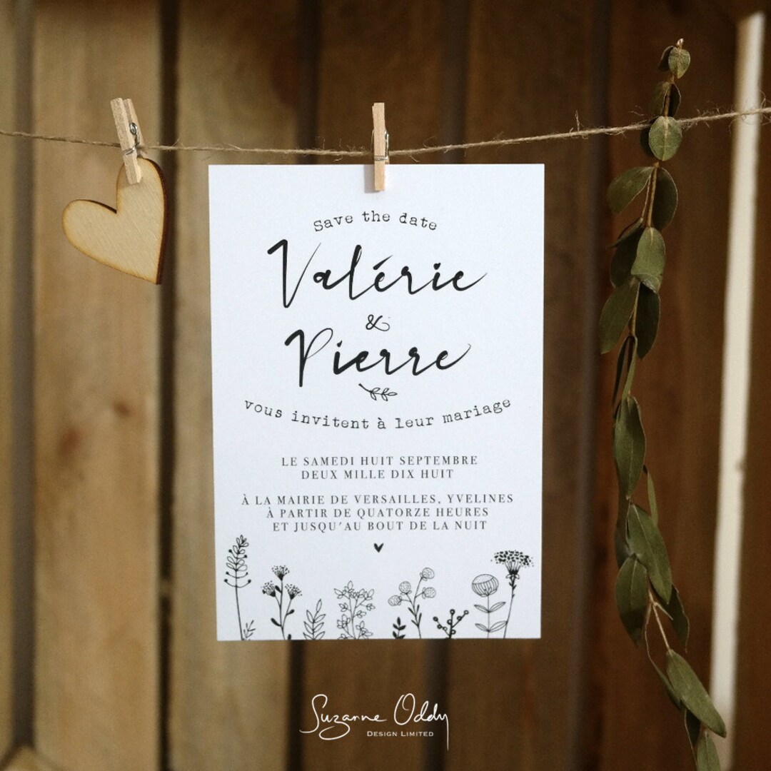 Rustic Save the Date, Rustic Wedding, Save the Date Card, Rustic ...