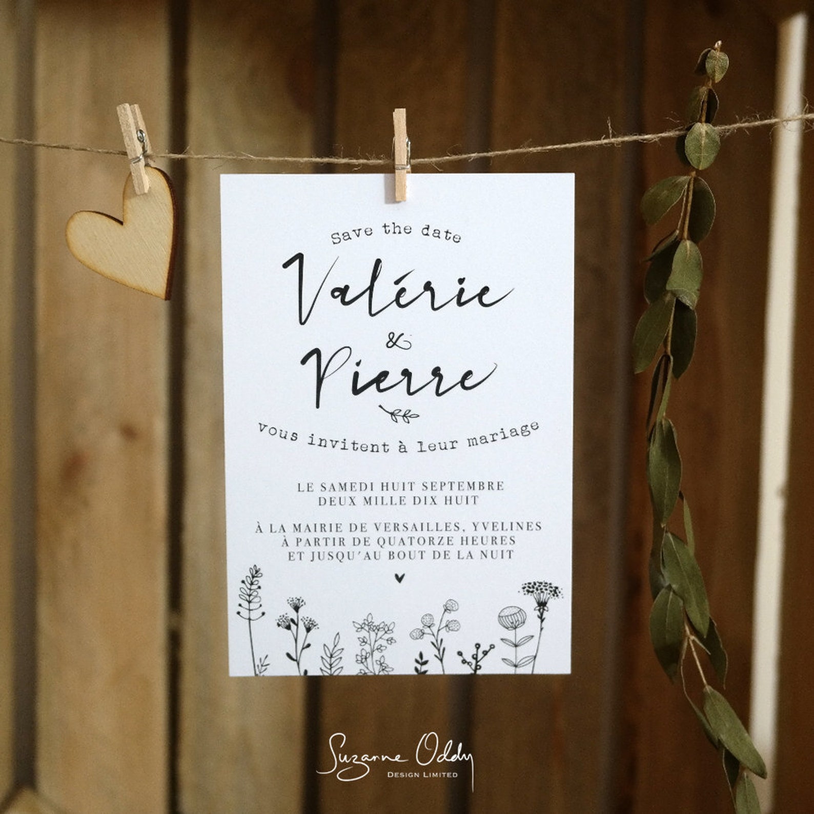Rustic Save the Date Rustic Wedding Save the Date Card - Etsy