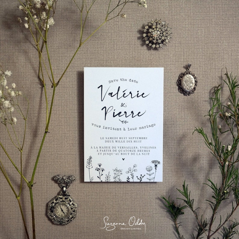 Rustic Save the Date Rustic Wedding Save the Date Card - Etsy