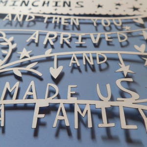 Personalized Family Paper Cut Portrait, Framed Newborn Gift - Etsy