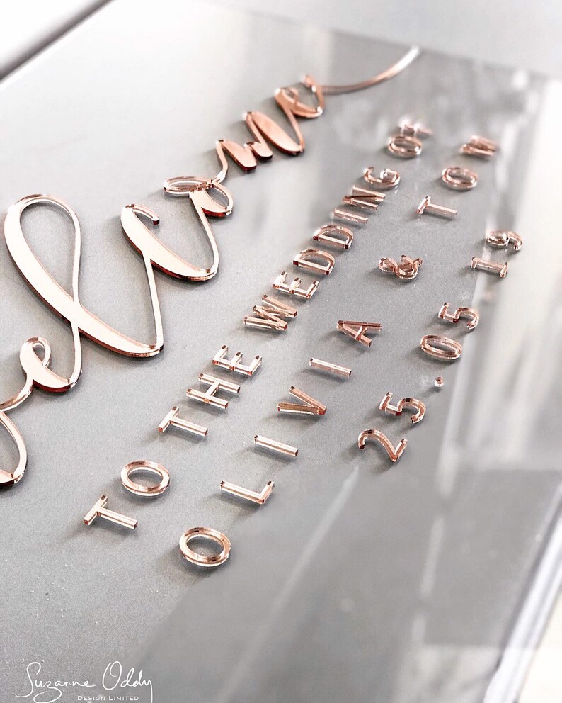 Acrylic Sign. Rose Gold Wedding Sign. Perspex Sign. Wedding - Etsy
