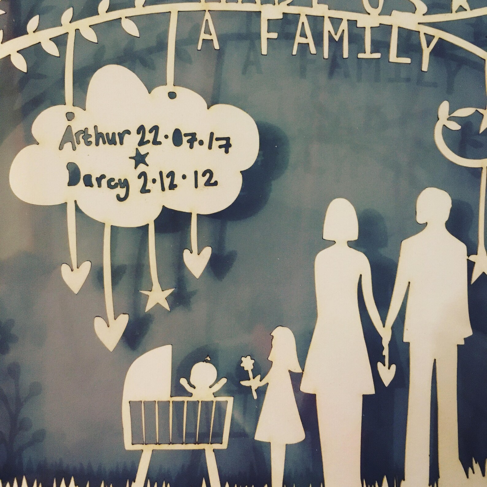 New Baby Paper Cut New Baby Gift Firstborn Gift IVF - Etsy UK