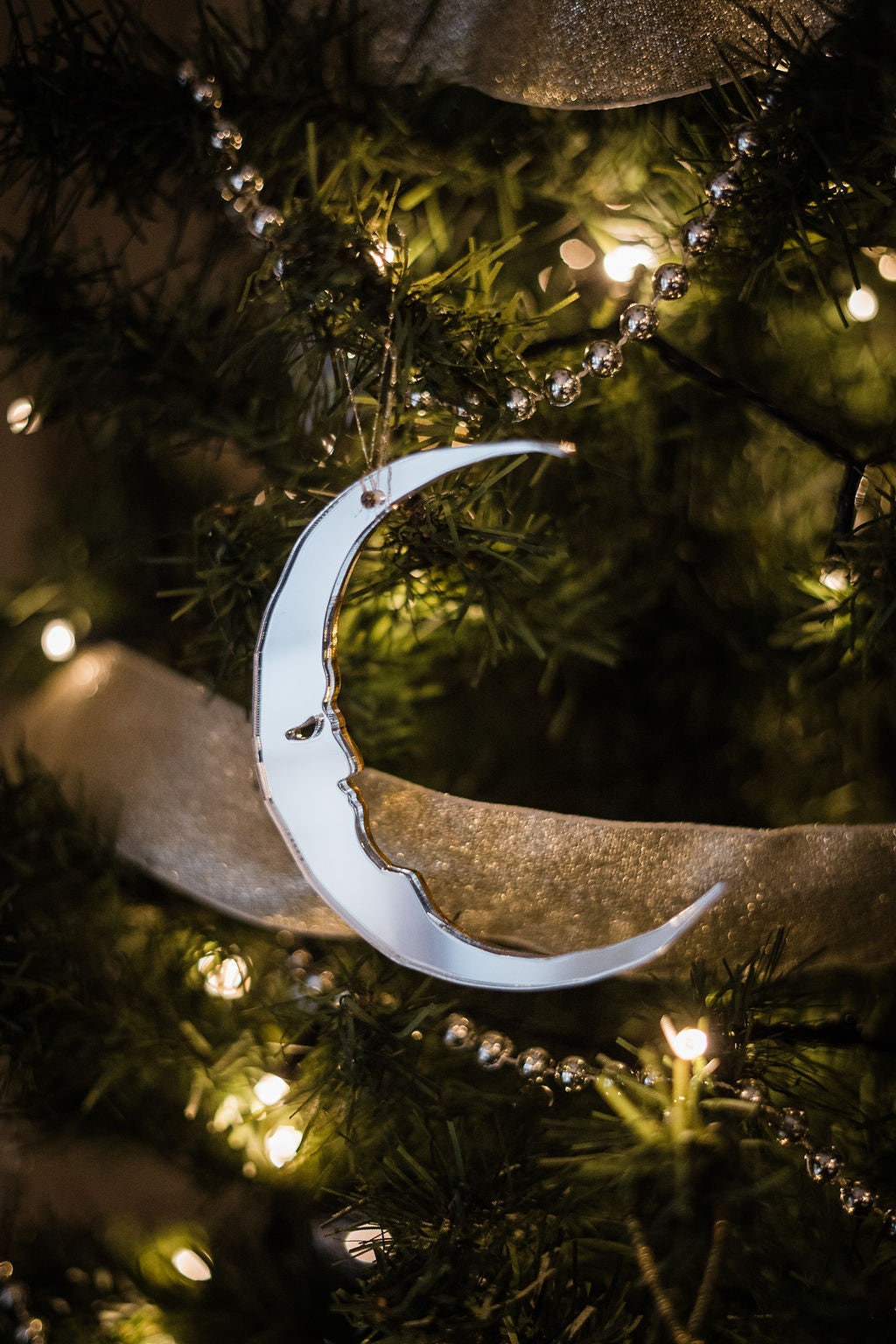 Crescent Moon and Star Christmas Tree Ornaments – Set of 12 – Gold and ...