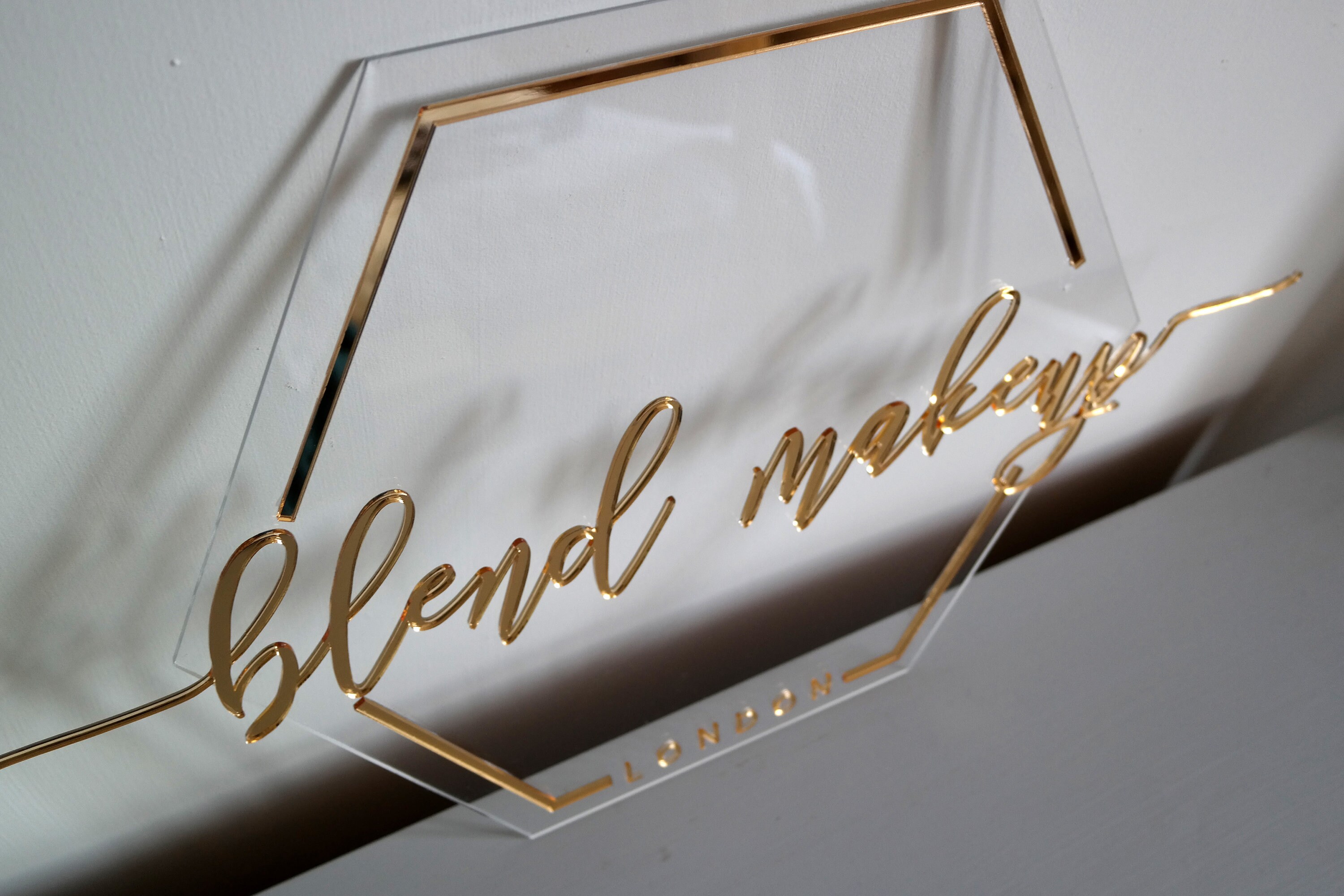 Hexagonal Acrylic Sign Perspex Sign Laser Cut Sign - Etsy UK