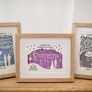 New Baby Paper Cut, New Baby Gift, Firstborn Gift, IVF Congratulations ...