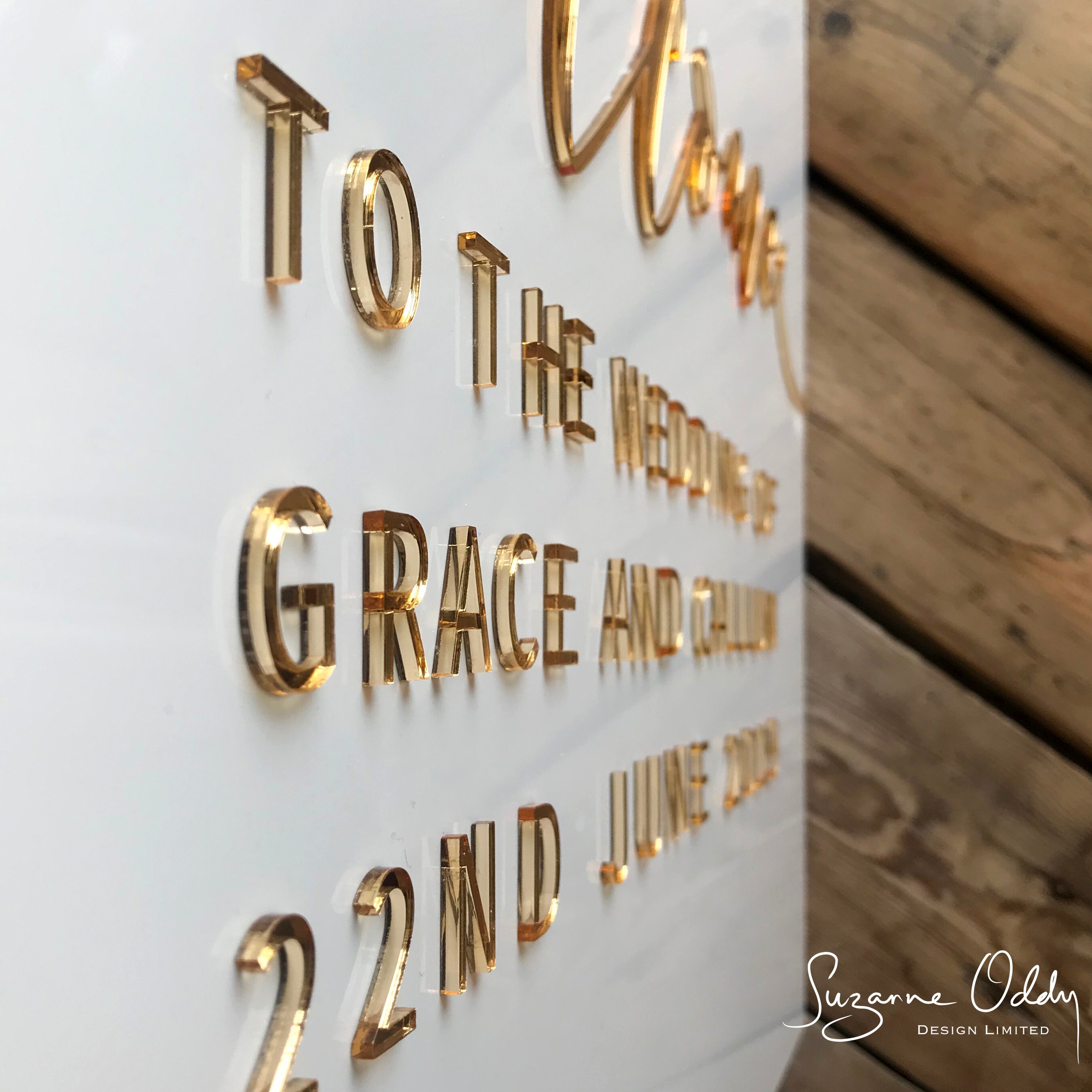 Acrylic Sign. Rose Gold Wedding Sign. Perspex Sign. Wedding - Etsy