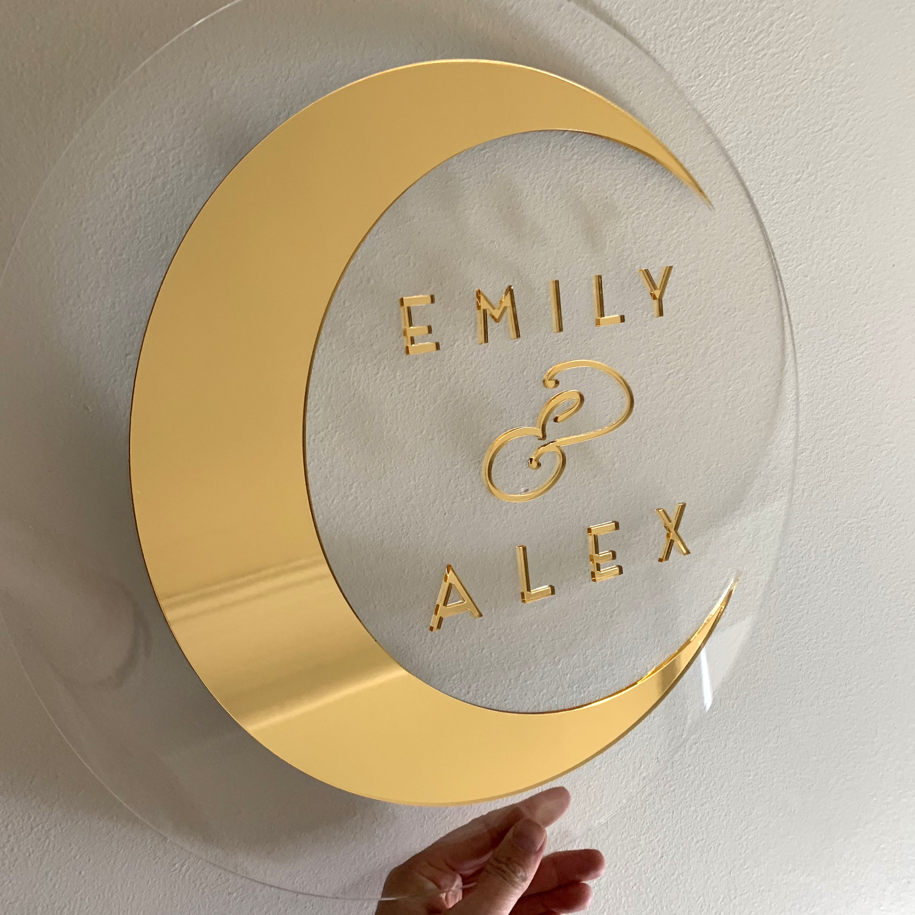 Crescent Moon Wedding Sign | Etsy