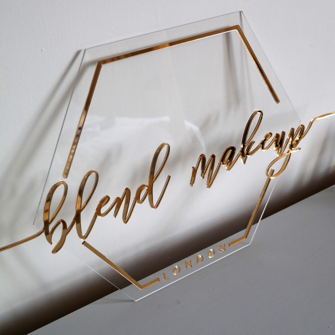 Hexagonal Acrylic Sign Perspex Sign Laser Cut Sign - Etsy UK