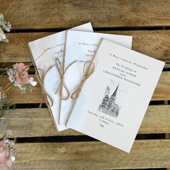 Order of Service Booklet - Etsy