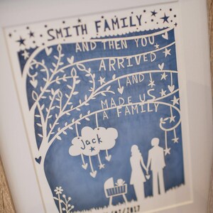 New Baby Paper Cut, New Baby Gift, Firstborn Gift, IVF Congratulations ...